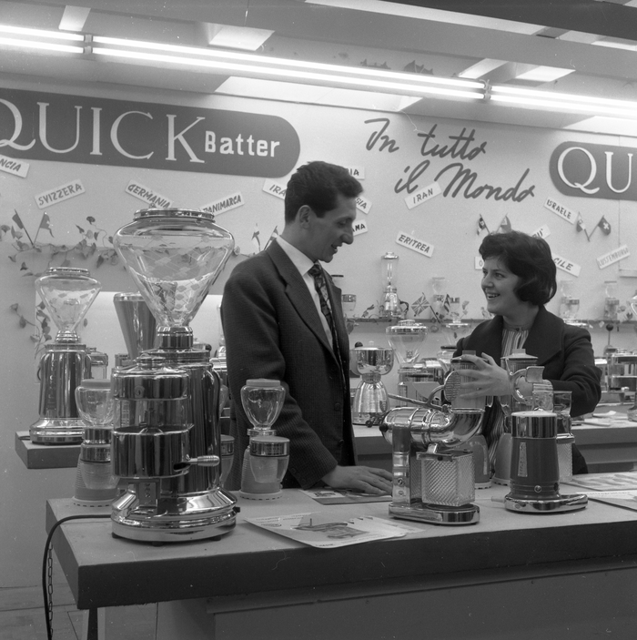 Stand OMRE Quick Mill alla Fiera Campionaria di Milano del 1958 ...